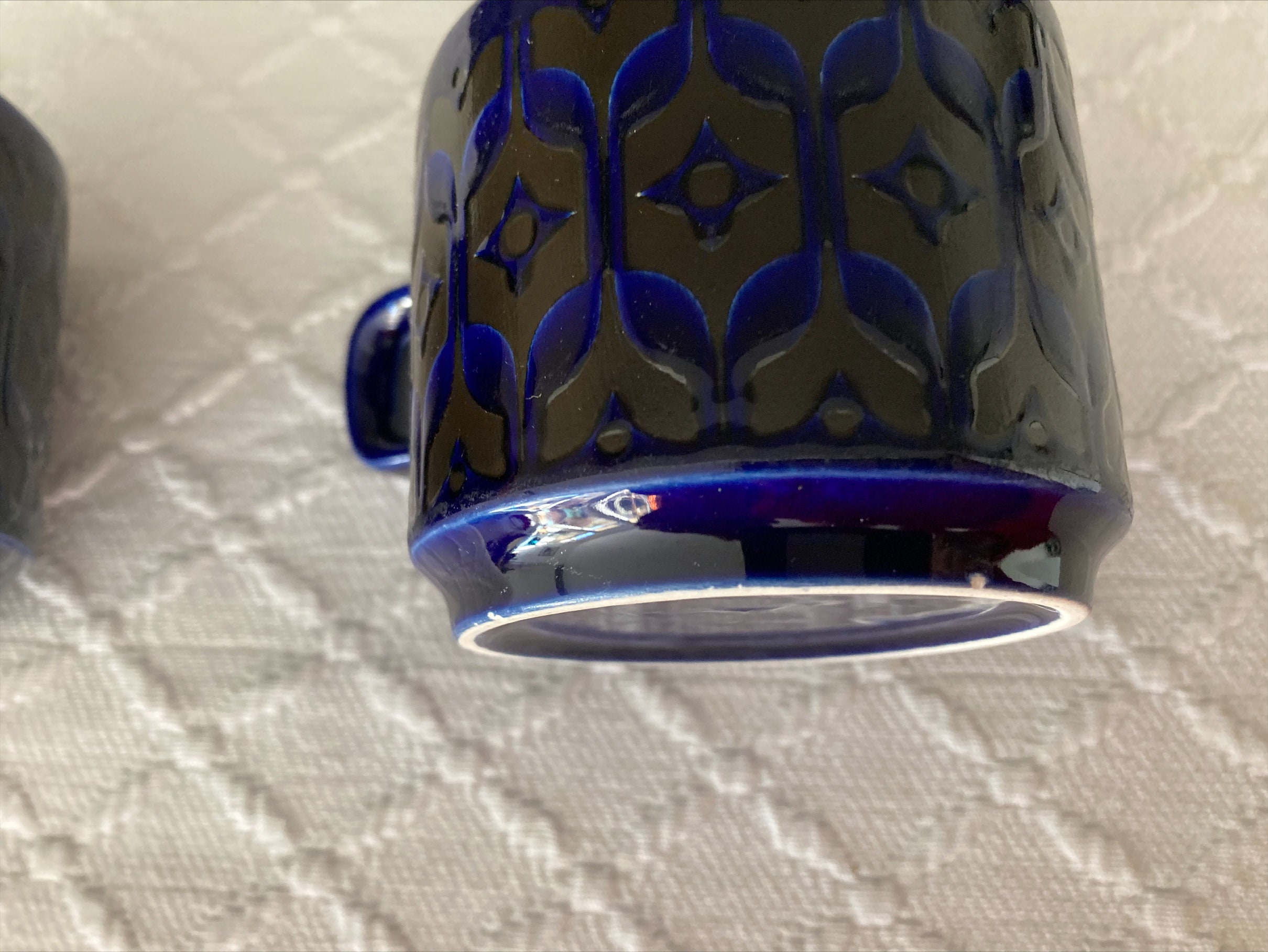 Hornsea Heirloom Midnight Blue Coffee Cups GRADE B Set - Etsy