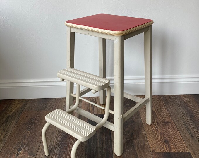 Vintage Kitchen Step Stool Fold Up - Etsy