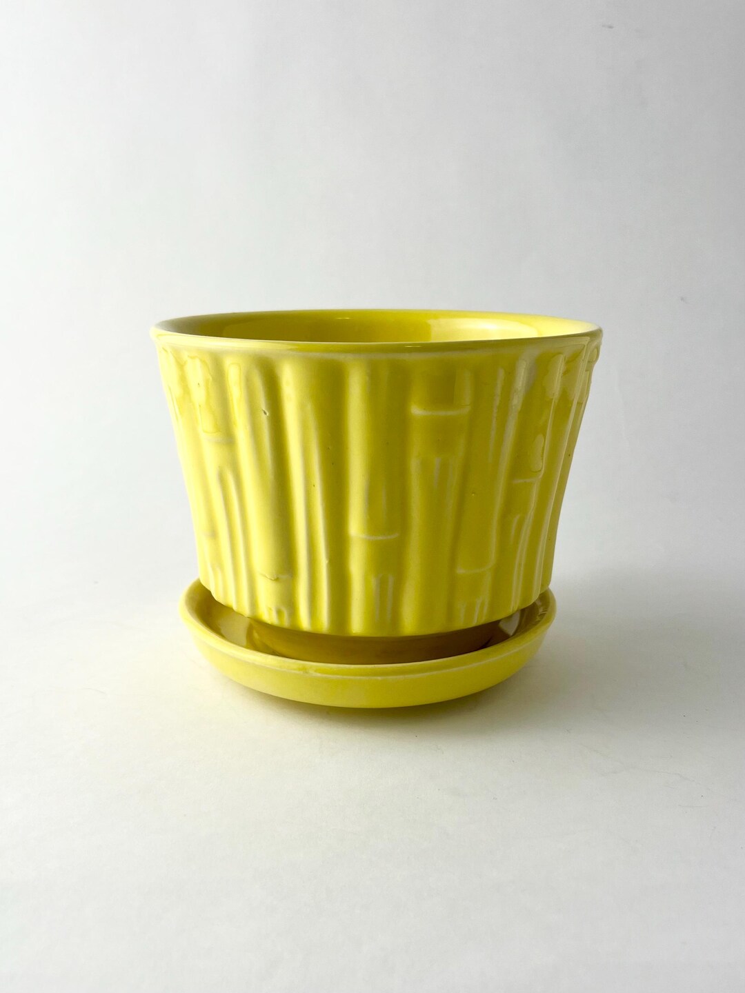 Vintage Yellow Bamboo Mccoy Plant Pot – 0373 – Made in the USA - Etsy