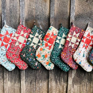 Red Mistletoe Handmade Quilted Stocking - Etsy