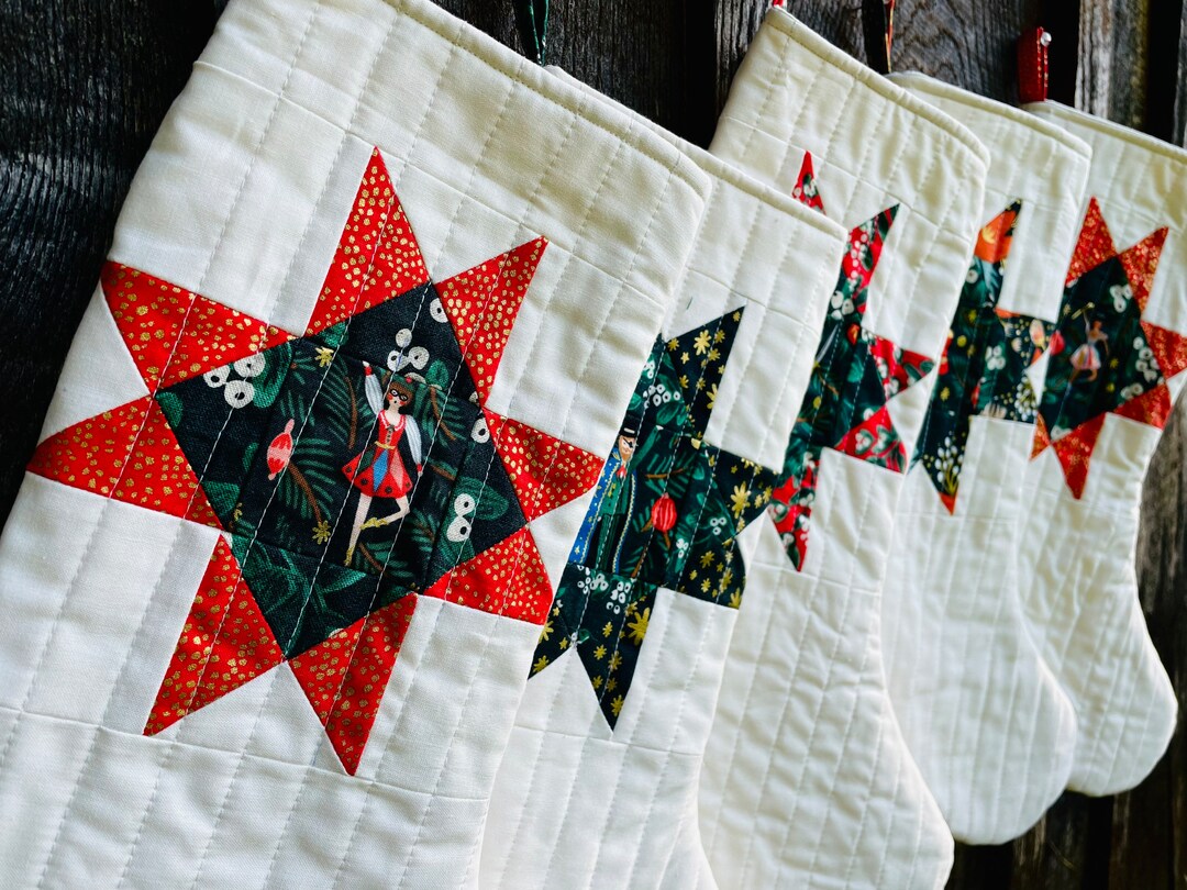 Red Dress Ballerina Handmade Quilted Stocking - Etsy