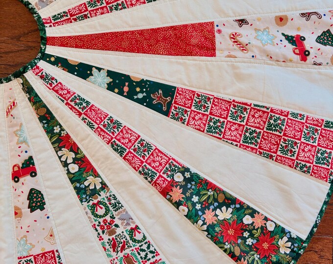 Quilted Handmade Rifle Paper Tree Skirt - Etsy