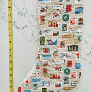 Holiday Stamps Stocking - Two Variations - Etsy