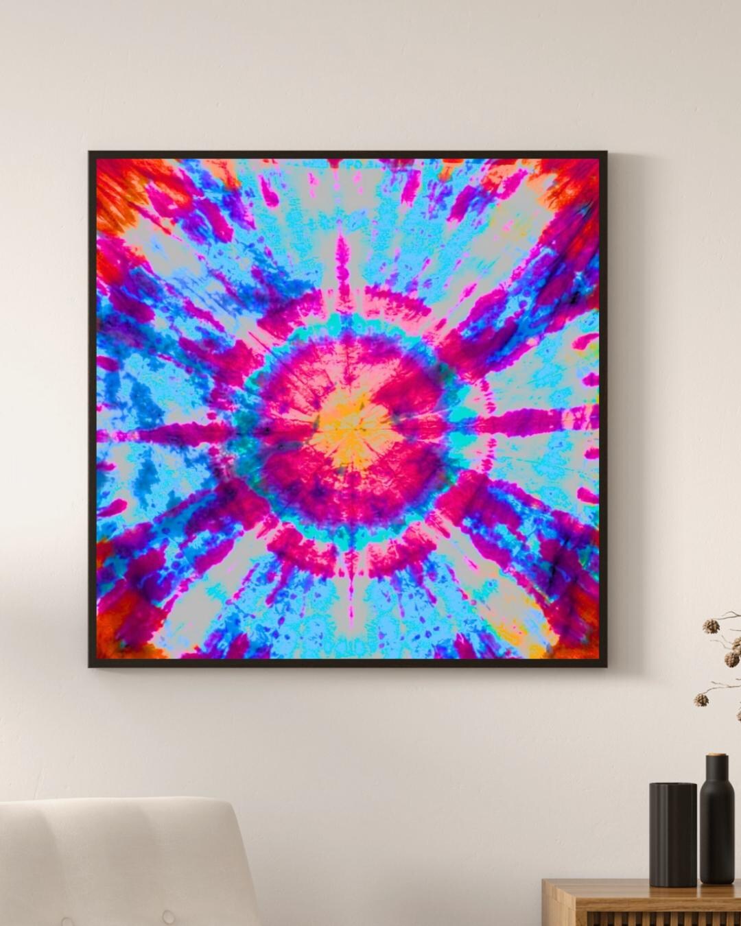 Bullseye Bursting With Love - 20"x20" Free Flow Abstract Art Print by ...