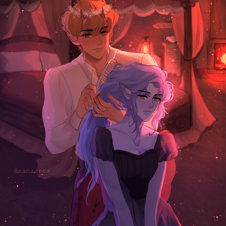 Surenoak Wren and Oak Hair Brushing Scene Fine Art Print - Etsy Singapore