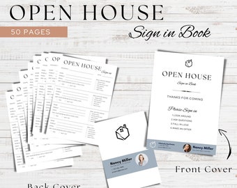 Open House Sign in Book - Etsy