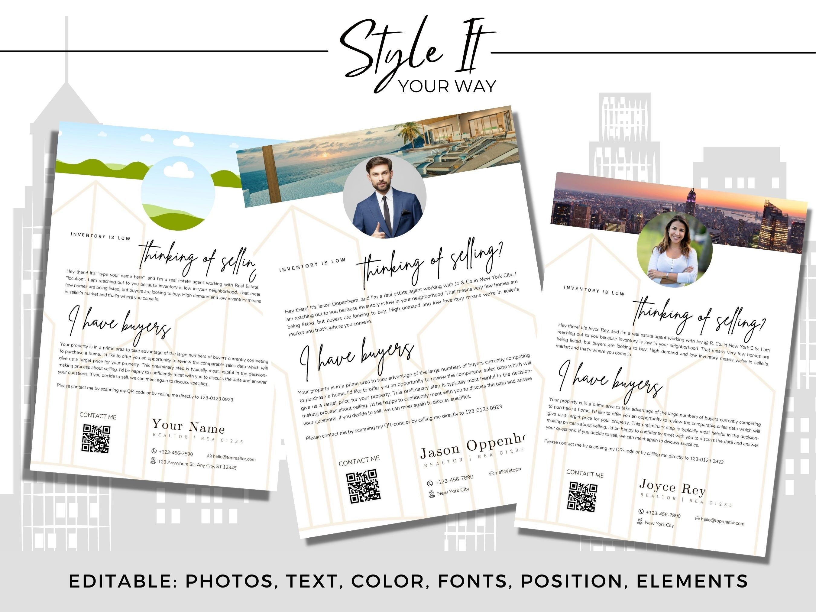 Agent Introduction Letter & Flyer Real Estate Agent Marketing - Etsy