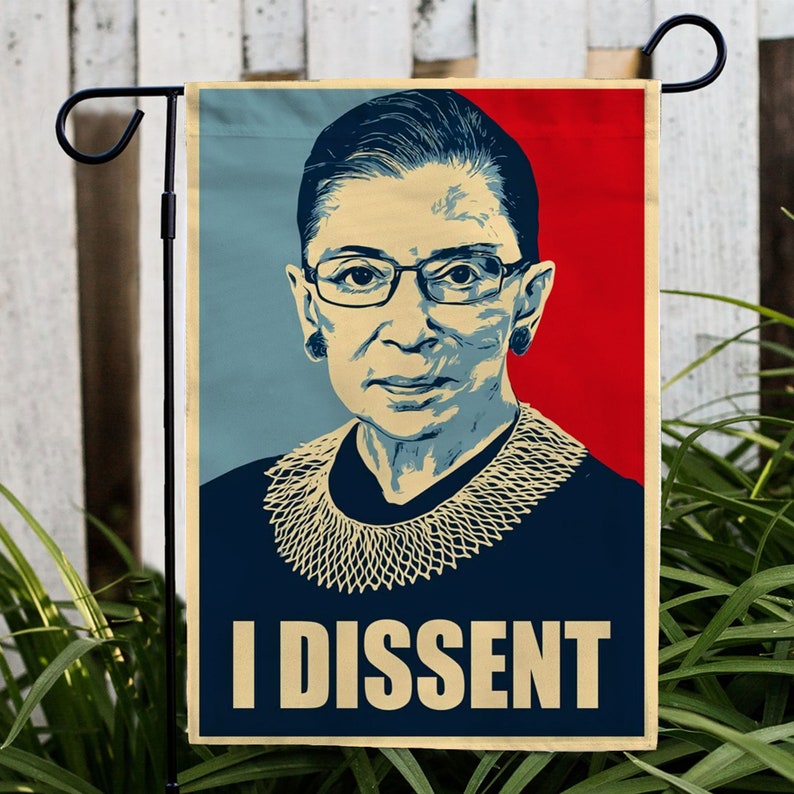 I Dissent Garden Flag Justice Ruth Bader Ginsburg RGB Quotes - Etsy