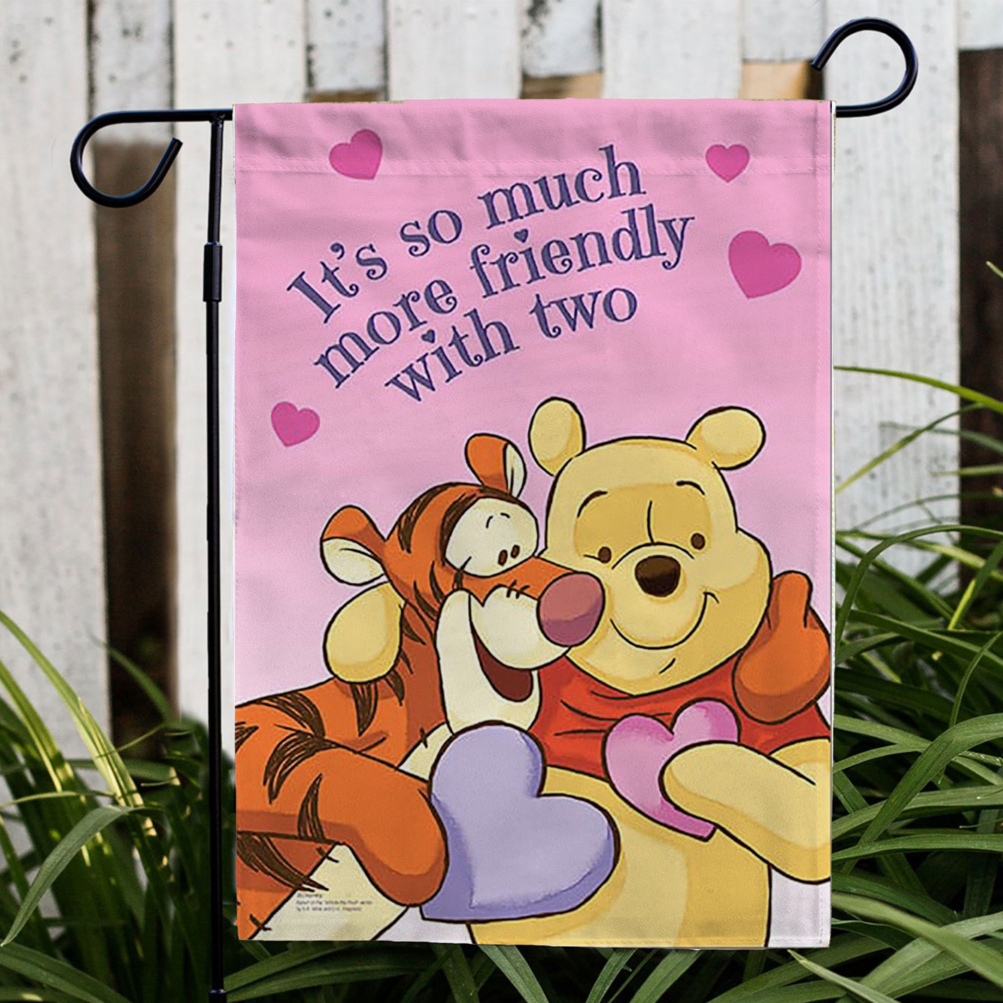 Disney Pooh And Tigger Friendship Love Flag, Winnie Pooh Valentine Flag ...
