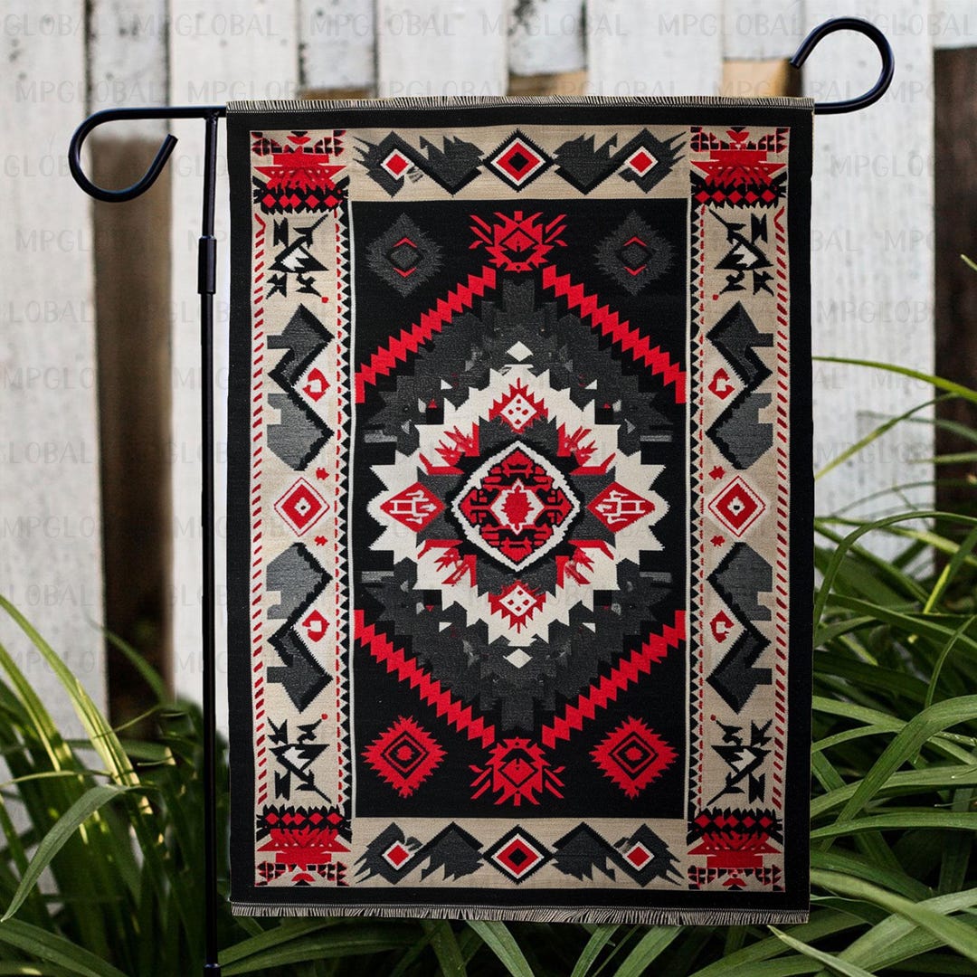 Bohemian Indigenous Style Art Flag, Native Americans Discovered ...