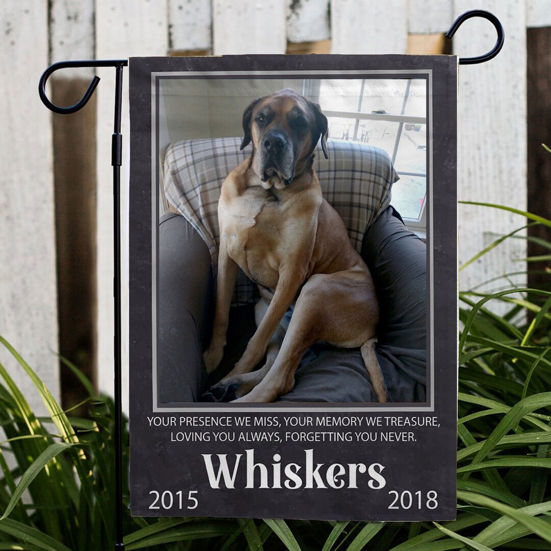 Custom Pet in Loving Memory Flag, Personalized Photo Memorial Flag, PIT ...