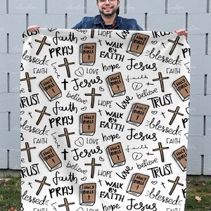 Jesus Love Hope Walk by Faith Blanket, Christian Christmas Gift ...