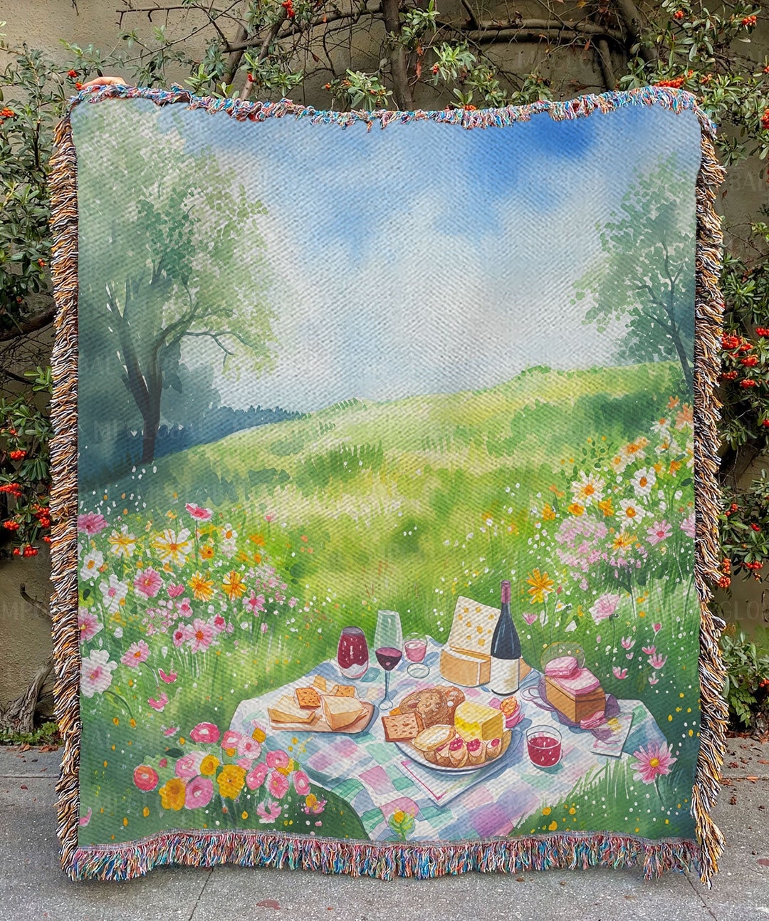 Rustic Picnic Large Throw, Camping Outdoor Summer Blanket, Picnic Sofa ...