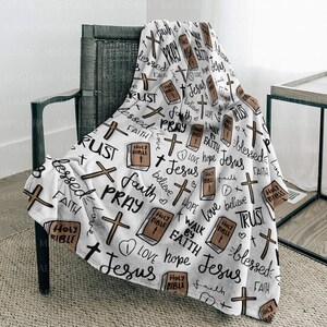 Jesus Love Hope Walk by Faith Blanket, Christian Christmas Gift ...