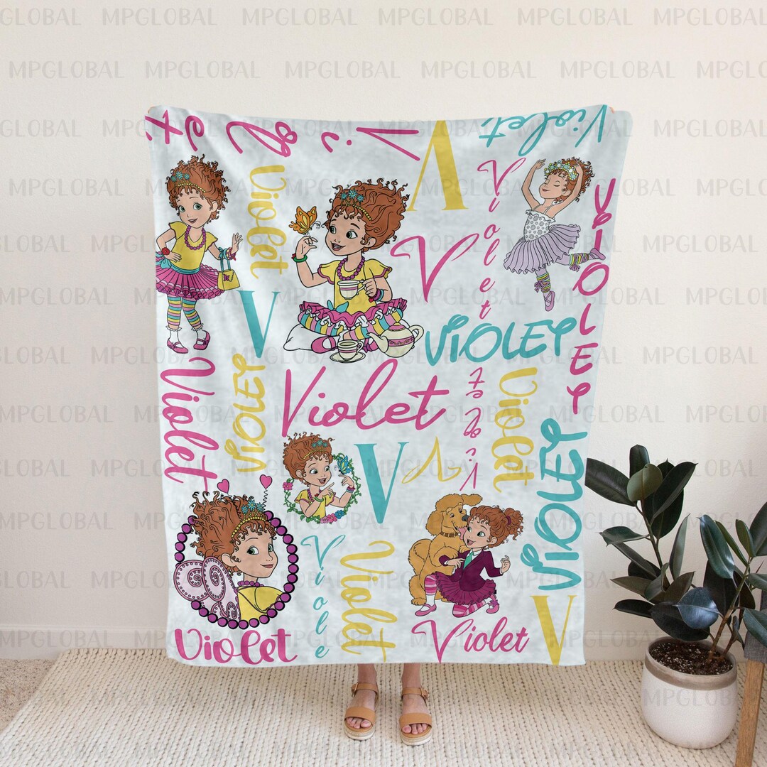 Disney Jr. Fancy Nancy Customized Blanket, Disney Violet Team Blanket ...