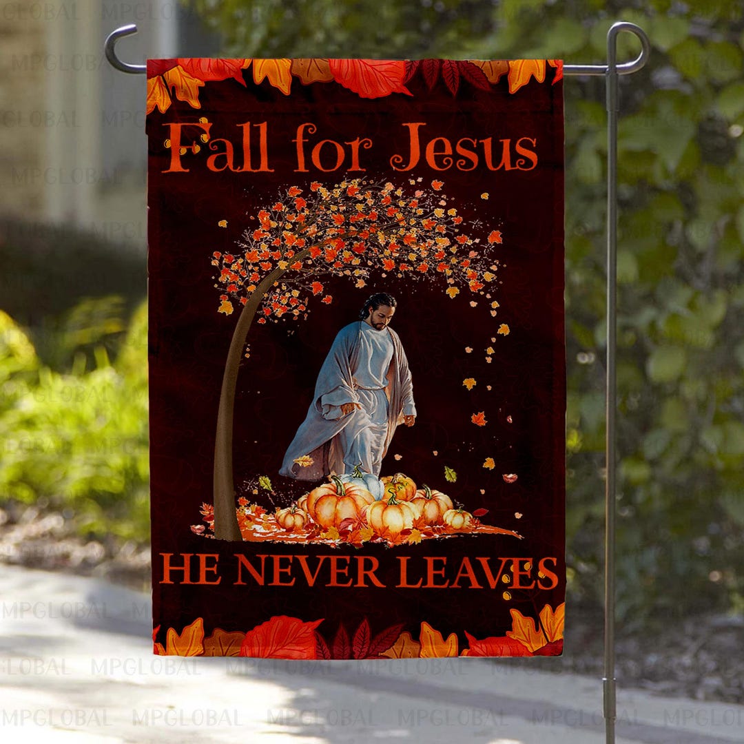 Fall for Jesus Catholic Prayers Flag, Cross Jesus Christian Lover Flag ...