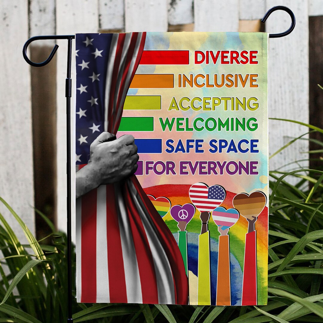 Diversity Be Kind Garden Flag, Be Kind Rainbow Flag, America Peace Flag ...