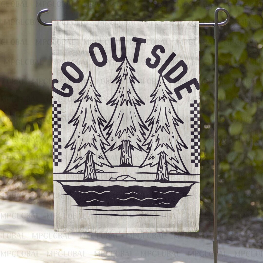Mountain Explorer Go Outside Flag, Woodland Hiking Flag, Adventure ...