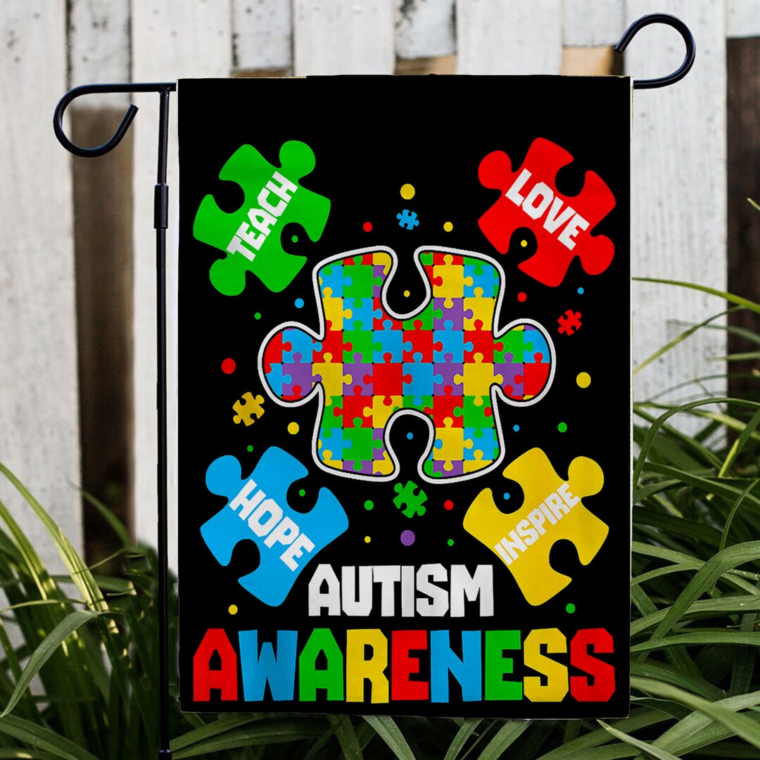 Colorful Autism Awareness Puzzle Flag, Special Education, Autism ...
