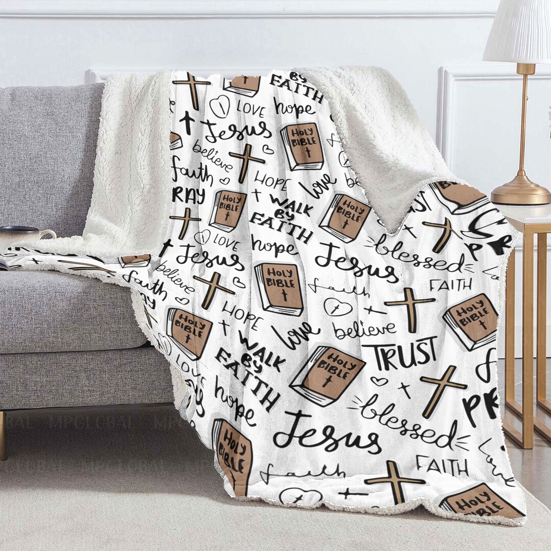 Jesus Love Hope Walk by Faith Blanket, Christian Christmas Gift ...