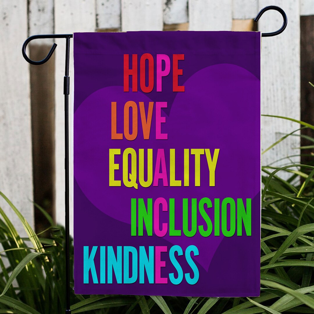 Hope Love Equality Inclusion Kindness Flag, Progress Pride Flag, Be Kindness Flag, Rainbow Pride ...