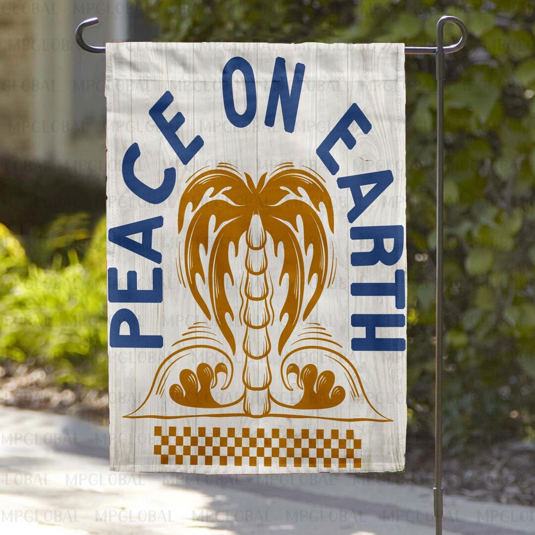 Palm Tree and Camping Yard Flag, Camper Peace on Each Flag, Life is an ...