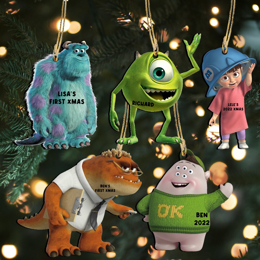 Custom Monsters Inc. Ornament, Sully Boo Mike Personalized Ornament ...