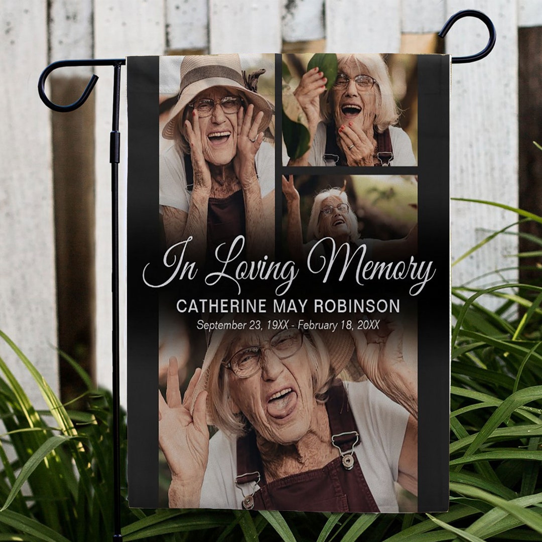 Grandma Loss in Loving Memory Flag, Custom Memorial Flag, Celebrate ...