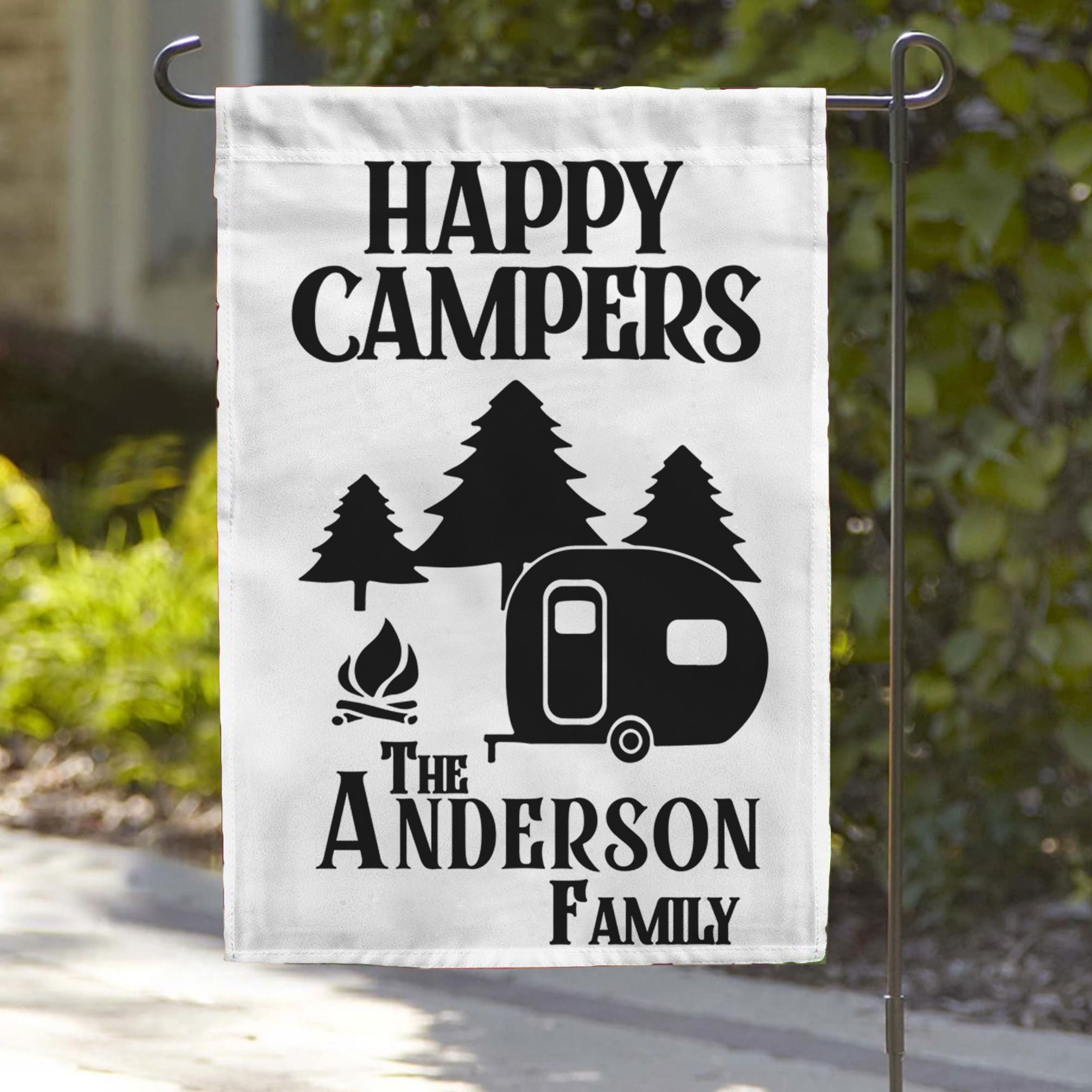 Custom Family Campground Flag, Personalized Campers Flag, Hiking ...