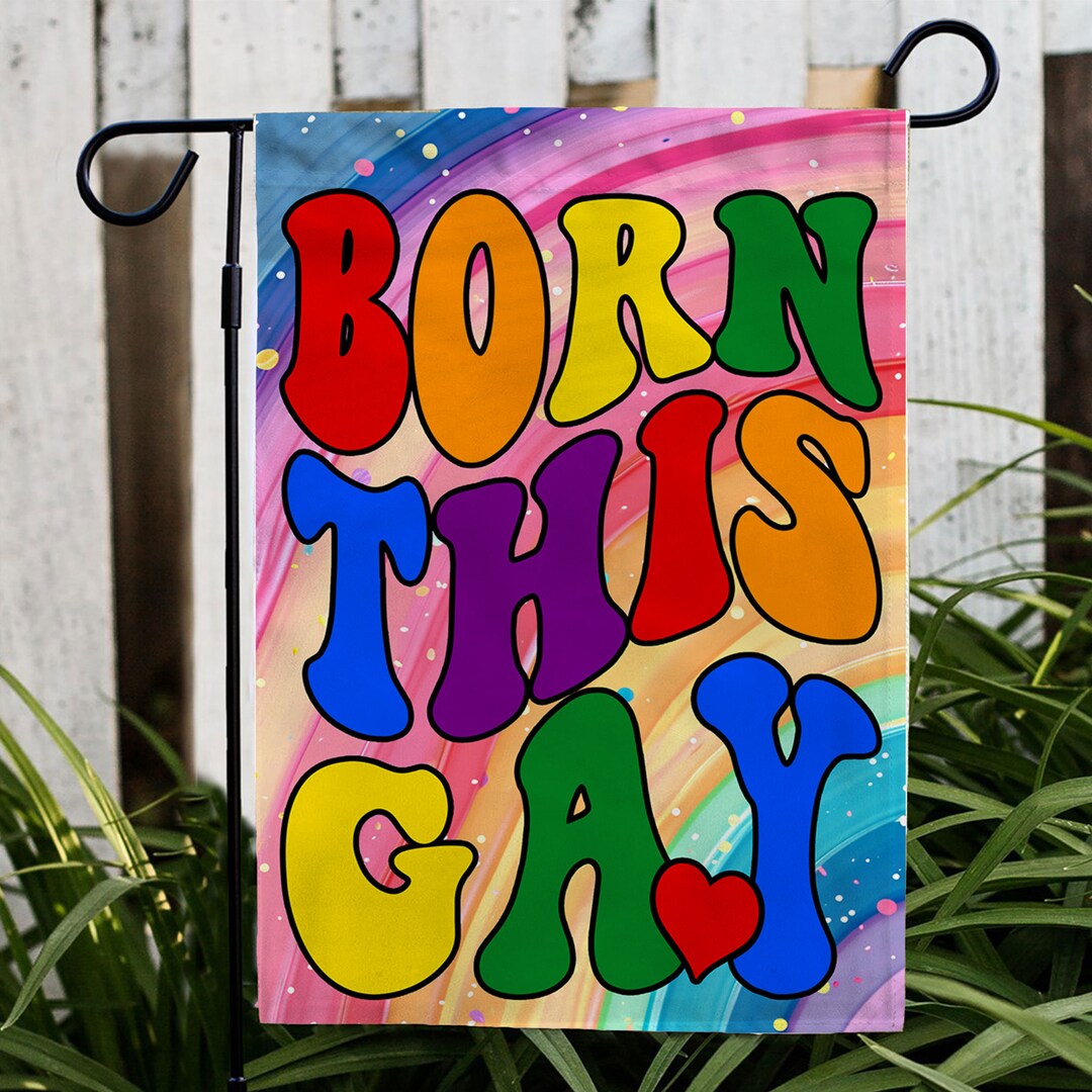 Born This Gay LGBT Flag, Pride Celebrate Flag, Gay Celebration Flag ...