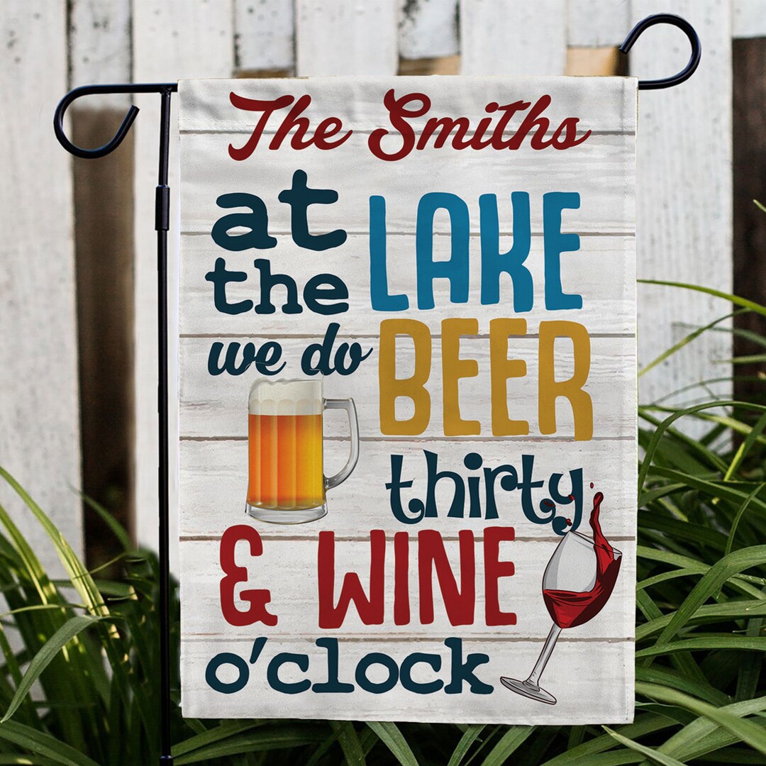 Personalized Pool Backyard Party Flag, Drinking Party Flag, Bar and ...