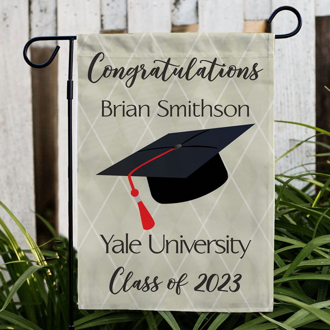 Personalized Congratulations Grad 2024 Flag, Graduation Senior Flag ...