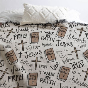 Jesus Love Hope Walk by Faith Blanket, Christian Christmas Gift ...
