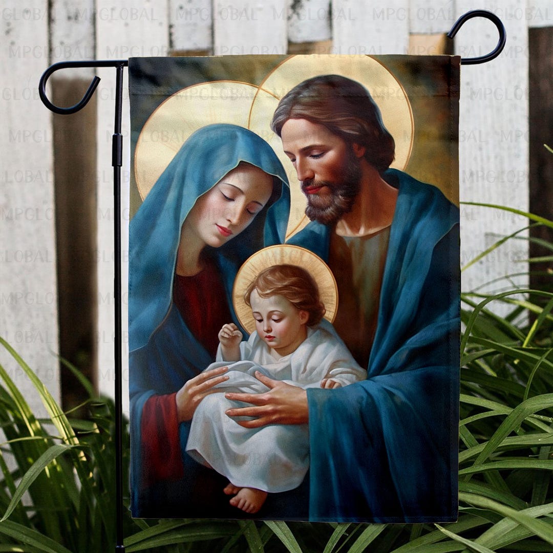 Nativity Holy Family Jesus Flag, Christmas Jesus Yard Flag, Merry ...
