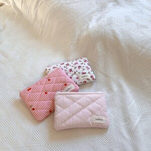 Pink Striped Pouch - Etsy