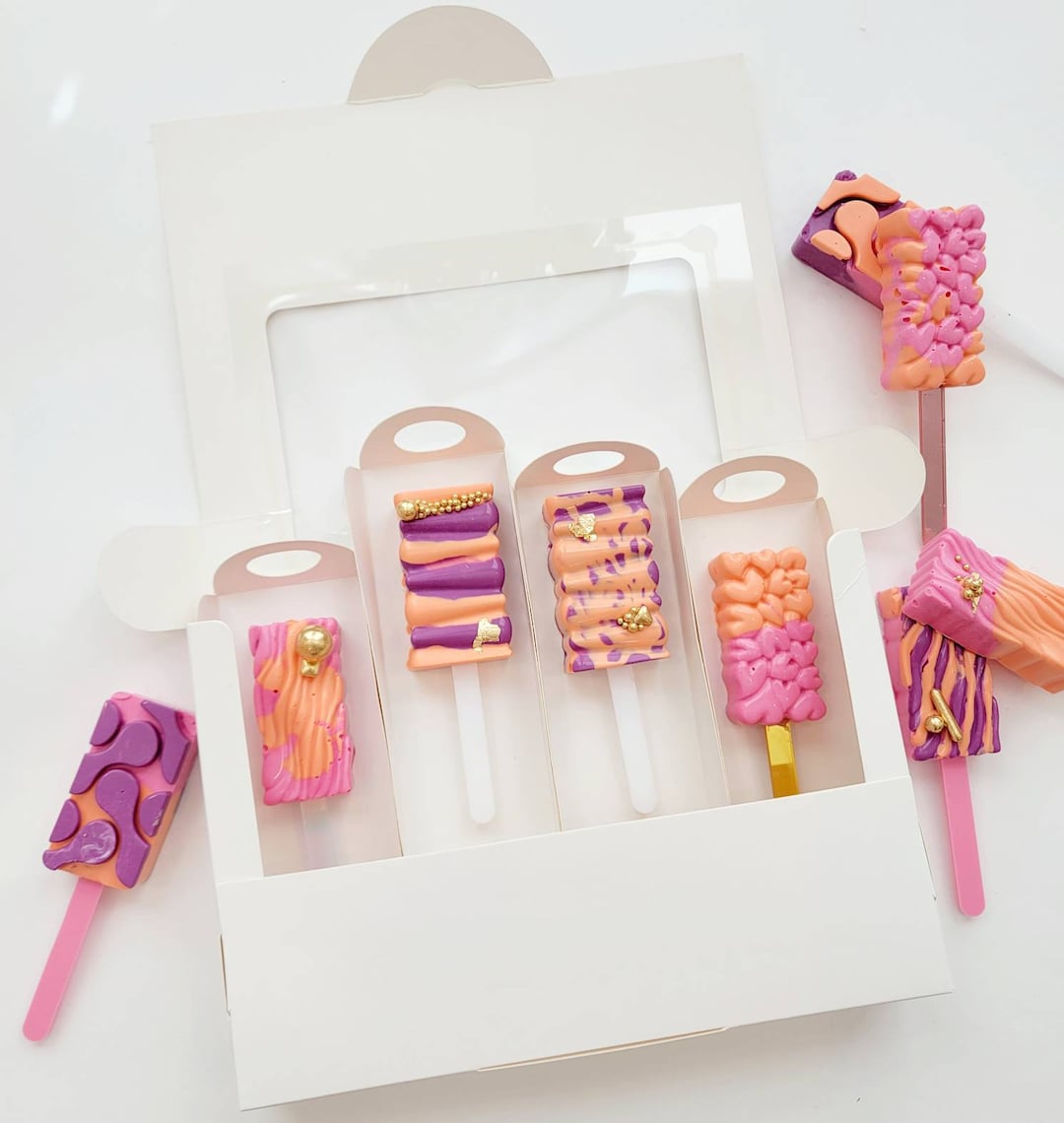 Cakesicle Box X 4 With Clear Window Popsicle Box X 4 - Etsy