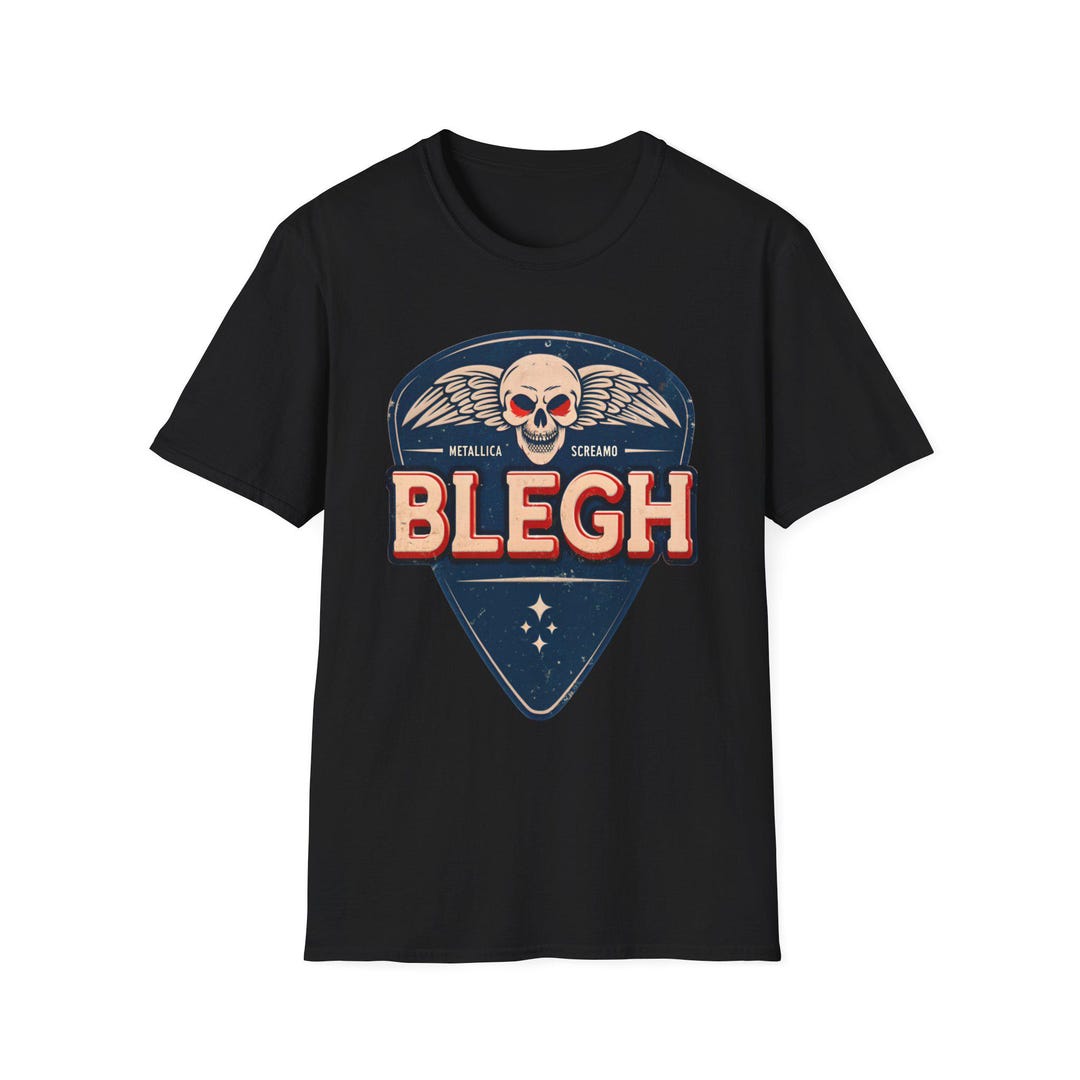 Blegh Heavy Metal Unisex Softstyle T-shirt, Rock N Roll Music Lovers ...
