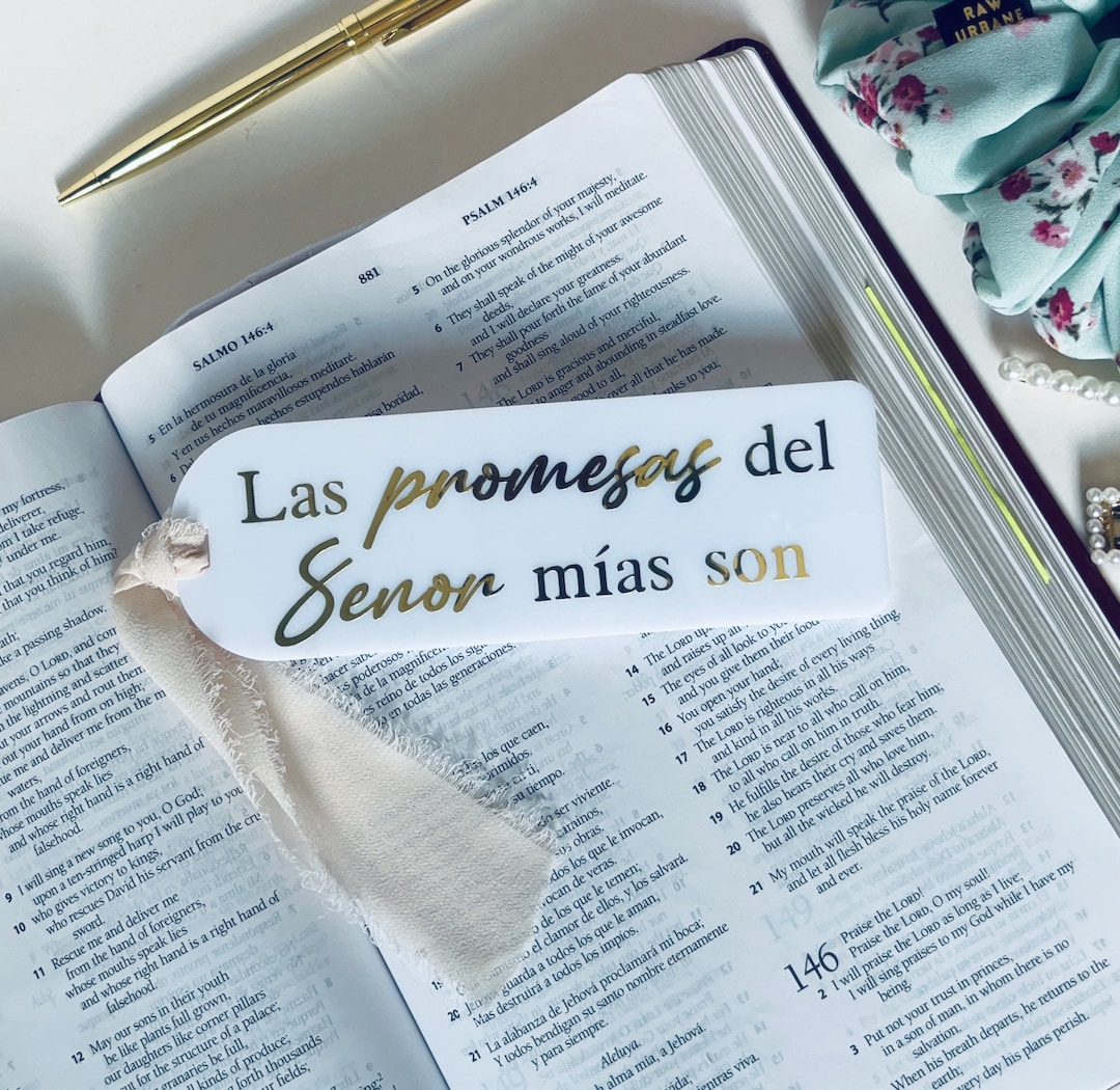 Your Promises Spanish Bookmark | Aesthetic Bookmark With Ribbon ...