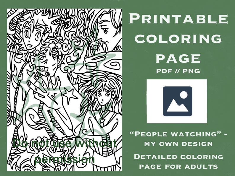 Detailed Printable Coloring Page for Adults! - Etsy