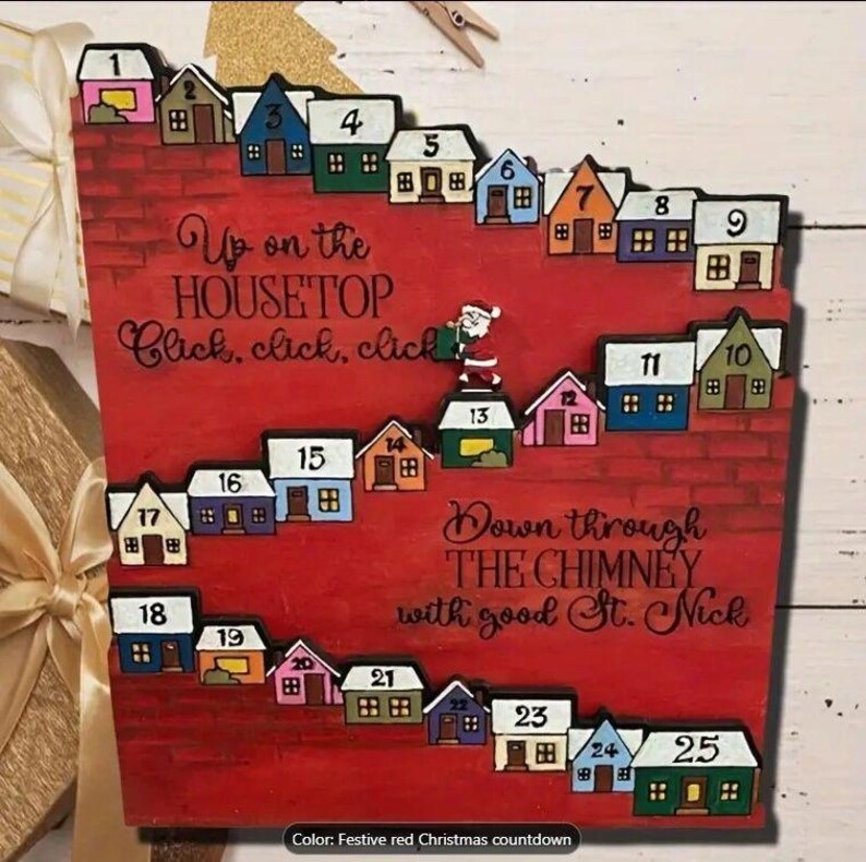 Christmas Countdown Advent Calendar - Etsy
