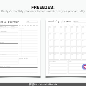 Simple Pomodoro Tracker | Academic Printable PDF | Minimalist Digital ...