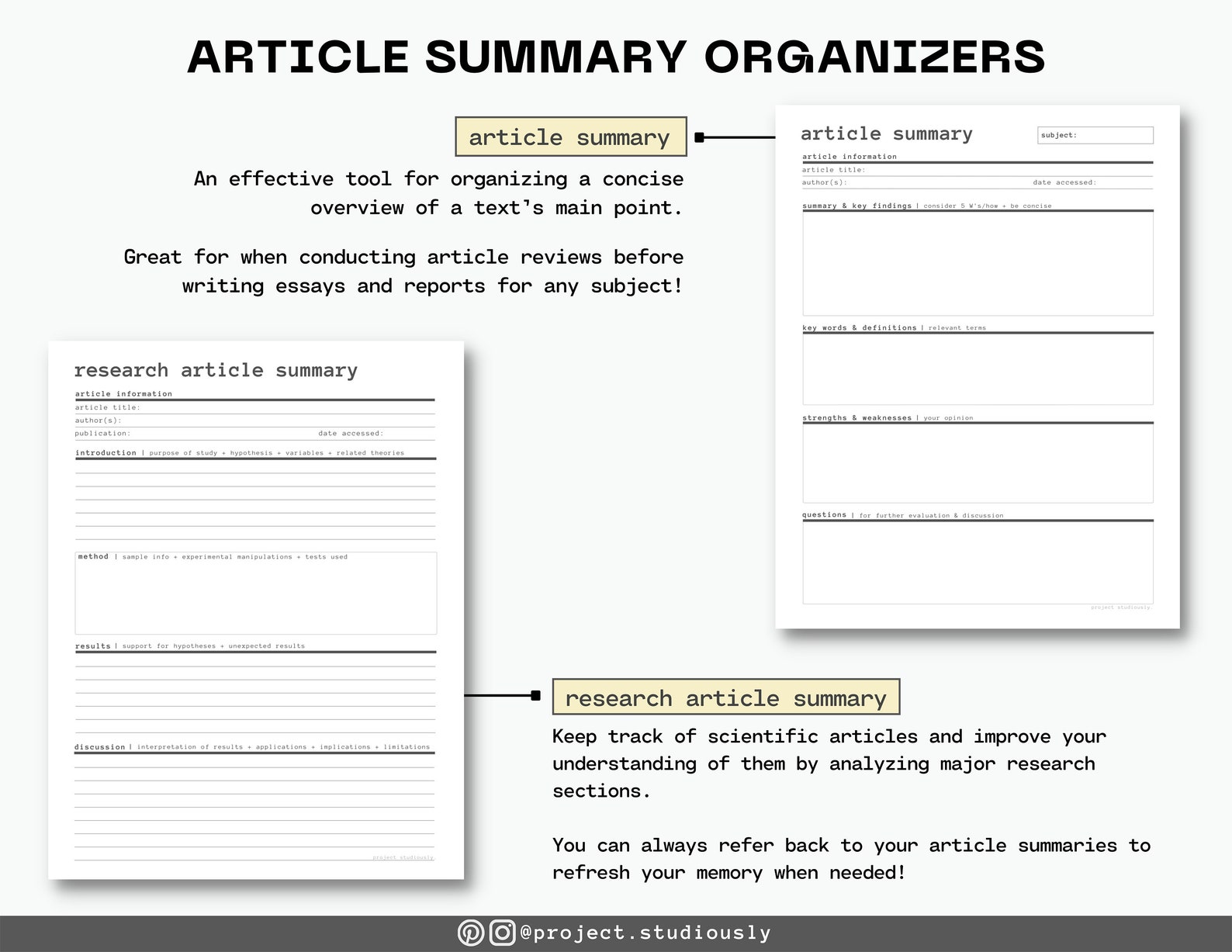 Student Planner Pack Academic Printable Pdfs Minimalist - Etsy