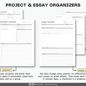 Student Planner Pack | Academic Printable Pdfs | Minimalist Digital ...