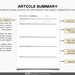 Article Summary | Summary Tool | Printable PDF | Minimalist Digital ...