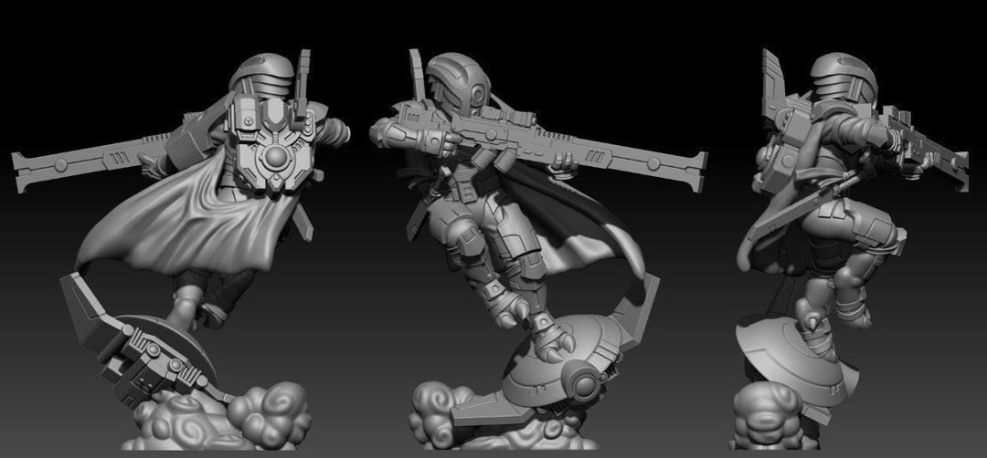 Commander for the Greater Good (28mm Sci-fi Resin Model) - Invasive ...