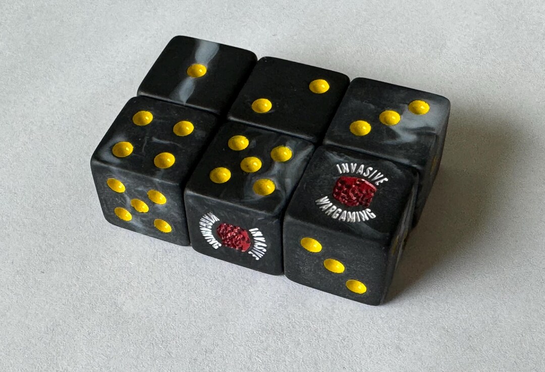 Invasive Wargaming Dice (16mm) - Square Edged Matte Marble Dice - Etsy