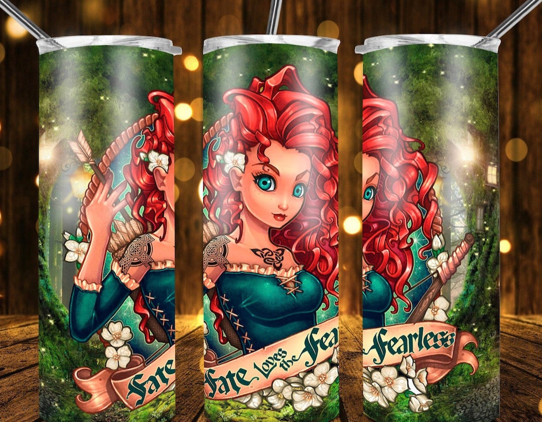 Merida Tattooed Princess 20oz Tumbler. Phil the Cup Up - Etsy