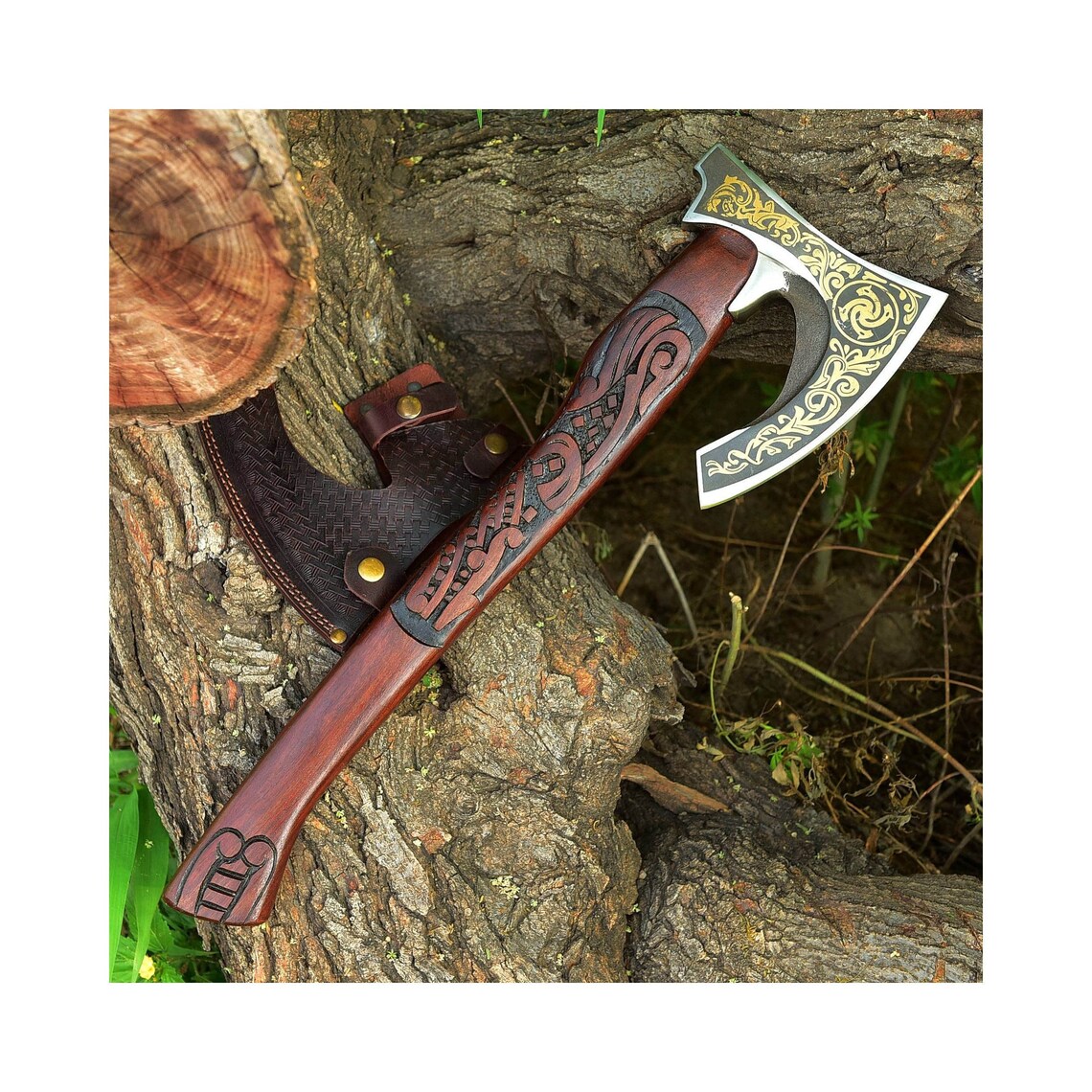 Handmade Viking Axe- Functional Viking Hatchet- Ashwood Handle - With ...