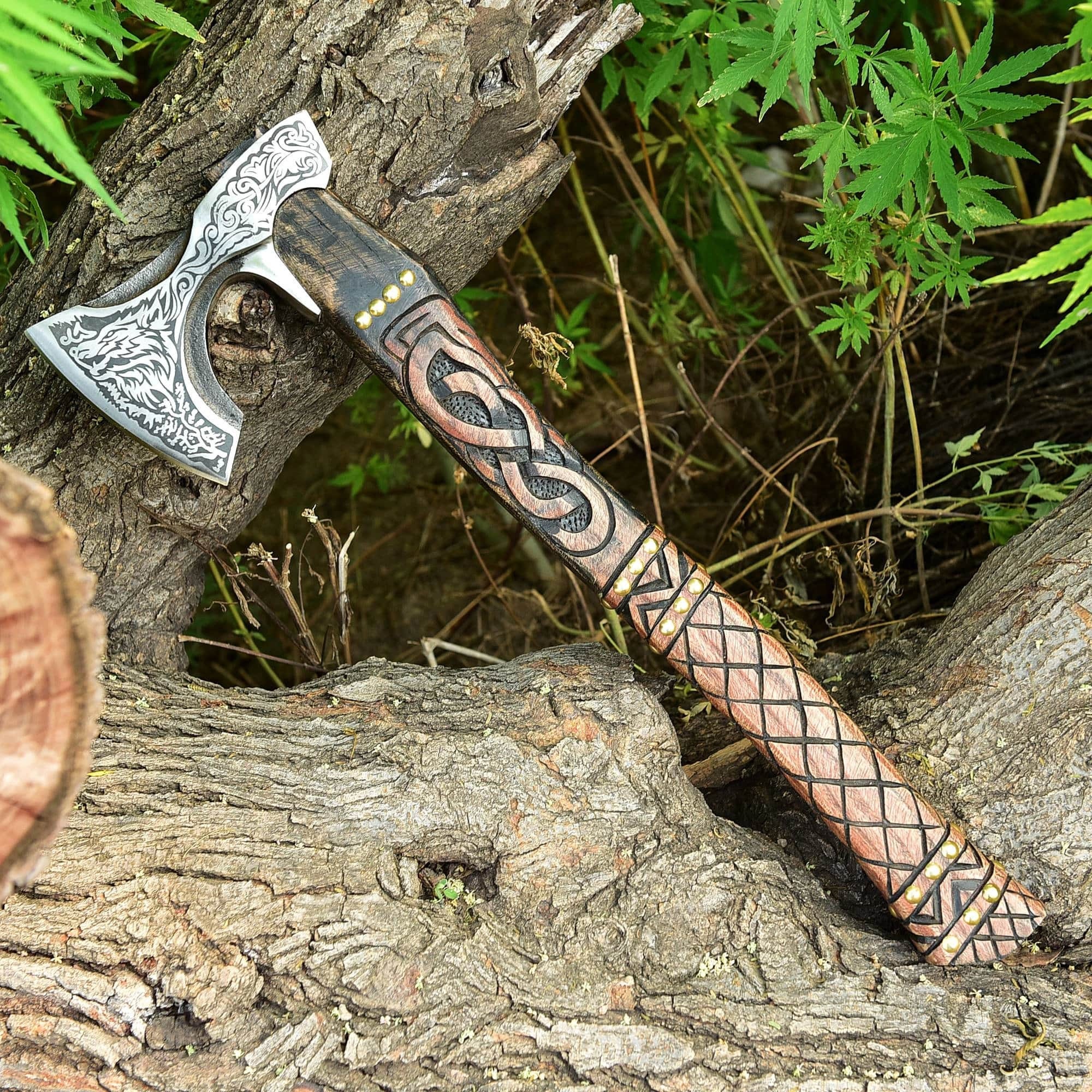 Ragnar Viking Axe - Handmade Axe With Leather Sheath - Carbon Steel Axe ...