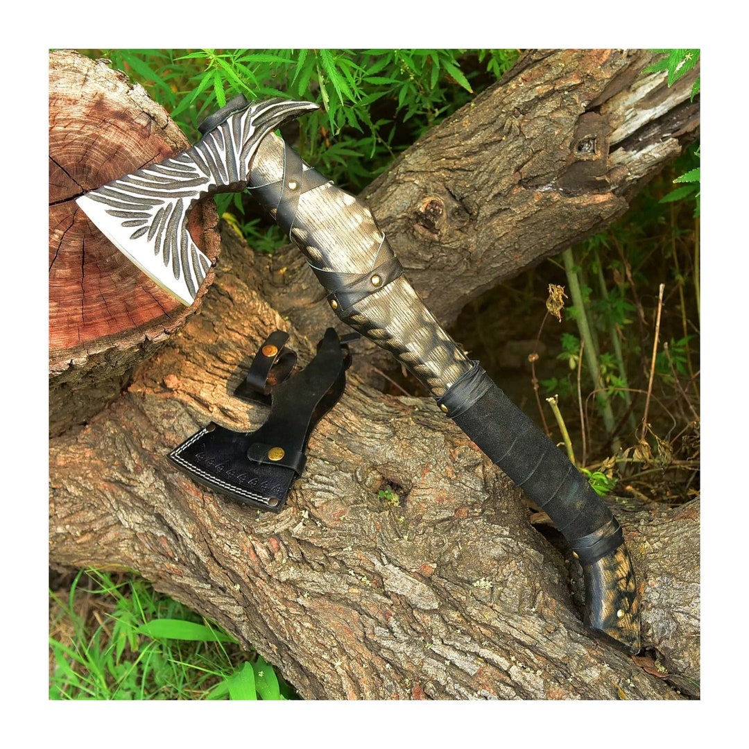 Handmade Renaissance Axe With Leather Sheath- Handmade Viking Axe ...